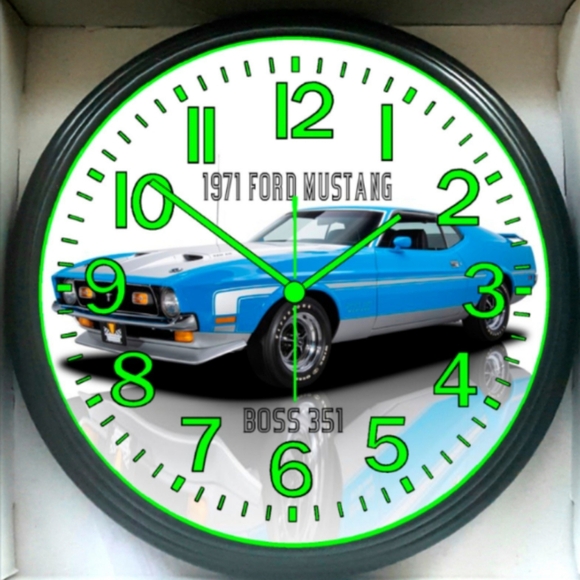Wall Decor | 1971 Ford Mustang Boss 351 Garage Shop Glow In The Dark ...